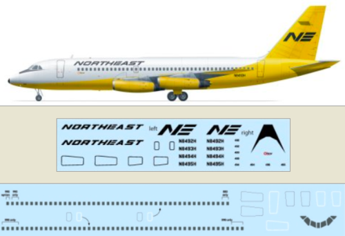 F-RSIN P4045 Convair 880 - Northeast Yellowbird