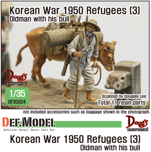DEF Model DF35024 Korean war Refuses (3)- Old man with bull