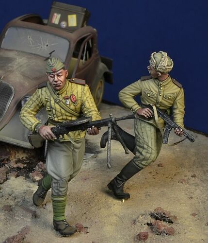 D-DAY miniature studio 35176 Soviet Troopers running, Berlin 1945