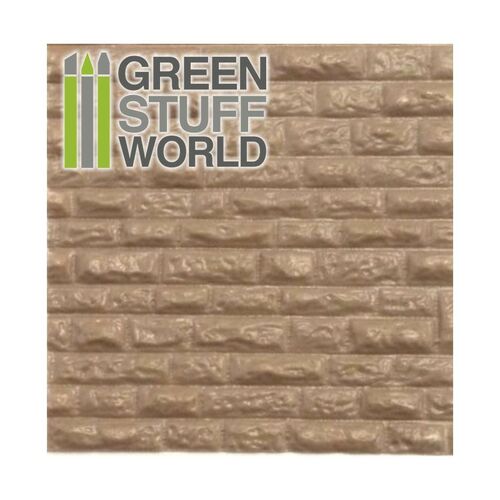 Green Stuff World 1109 ABS Plasticard - Rough Rock Wall Textured Sheet - A4 size