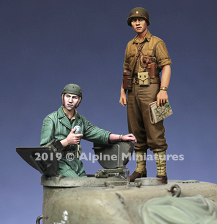Alpine Miniatures 35271 US Tank Commander Summer Set (2 figures)