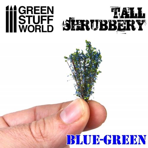 Green Stuff World 9928 Tall Shrubbery - Blue Green