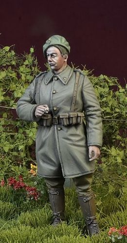 D-DAY miniature studio 35135 WWII Belgian Mountain Trooper, „Chasseur Ardennais” with Chauchat MG, Belgium 1940
