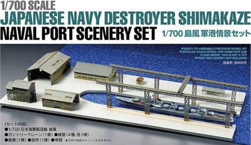 Tamiya 25417 Japanese Navy Destroyer Shimakaze Naval Port Scenery Set