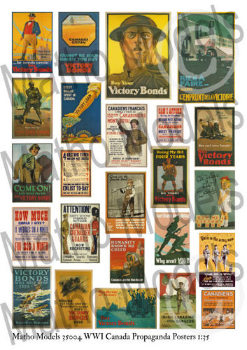 Matho Models 35004 WWI Canada Propaganda Posters