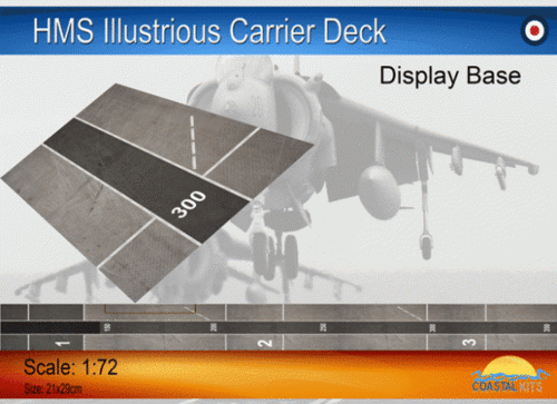Coastal kits S260-72 1:72 Set of 5 HMS Illustrious Deck Sections 297 x 1050mm