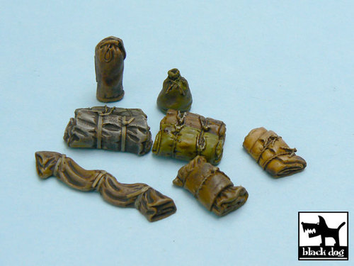 Black Dog T48020 Tentage + bedrolls #3 accessories set 28 resin parts