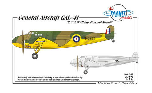 Planet Models 247 General Aircraft GAL-41