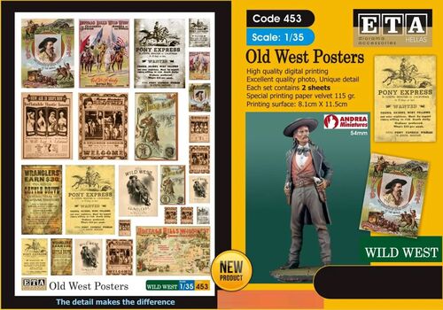 ETA DIORAMA ACCESSORIES 453 Old West Posters