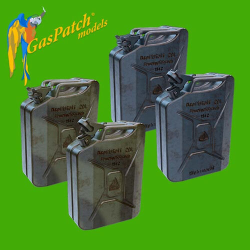 Gaspatch Models 23-35289 German Fuel Jerry Cans 1942 ABP & SCHWELM (12 pcs)