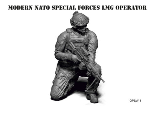 GG Simulations models OPSW-1 Modern NATO Special Forces LMG Operator