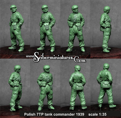 Scibor Monstrous Miniatures 35HM0045 Polish 7TP Tank Commander #3