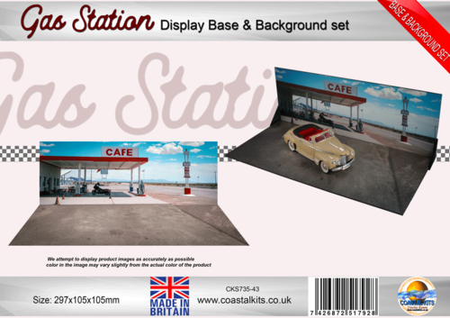 Coastal kits S735-43 Gas Station Base & Background