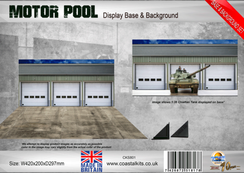 Coastal kits S801 Motor Pool Base & Background Set