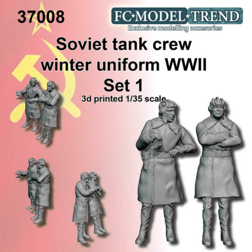 FC ModelTrend 37008 Soviet tank crew in winter uniform WWII, set 1