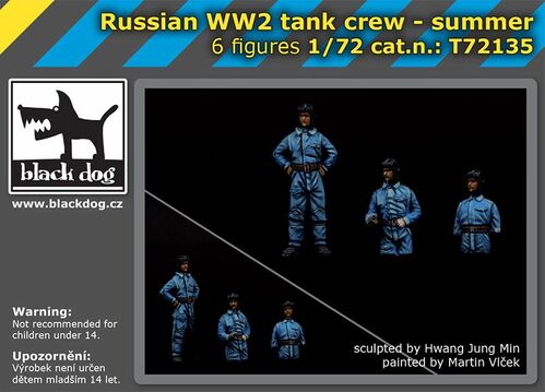 Black Dog T72135 Russian WW2 tank crew summer