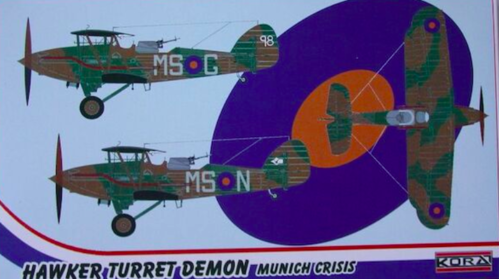 Kora Models 72181 Hawker Turret Demon RAF - "Munich crisis"