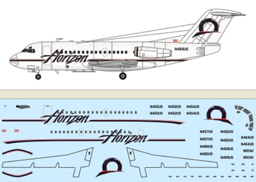 F-RSIN P4115 Fokker 28-1000 - Horizon Air