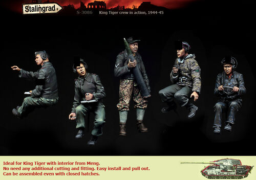 Stalingrad 3086 King Tiger crew in action set