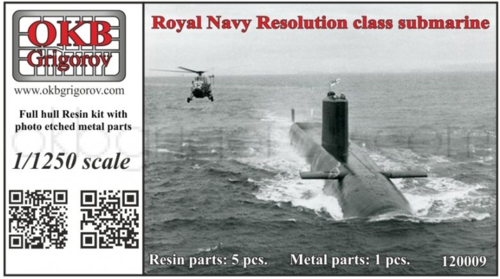 OKB Grigorov N120009 Royal Navy Resolution class submarine