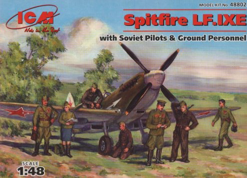 ICM 48802 Spitfire LF.IXE with Soviet Pilots and ground personnel