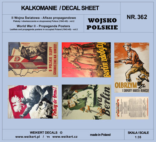 Weikert Decals DEC362 Afisze propagandowe - Plakaty i obwieszczenia w okupowanej Polsce (1943-45) - vol.2