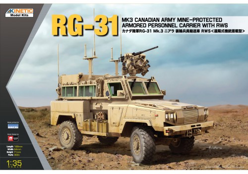 Kinetic 61010 RG-31 MK3 Canadian Army Mine-Protected Armored Personnel Carrier with RWS
