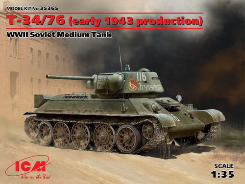 ICM 35365 T-34/76 (early 1943 production), WWII Soviet Medium Tank
