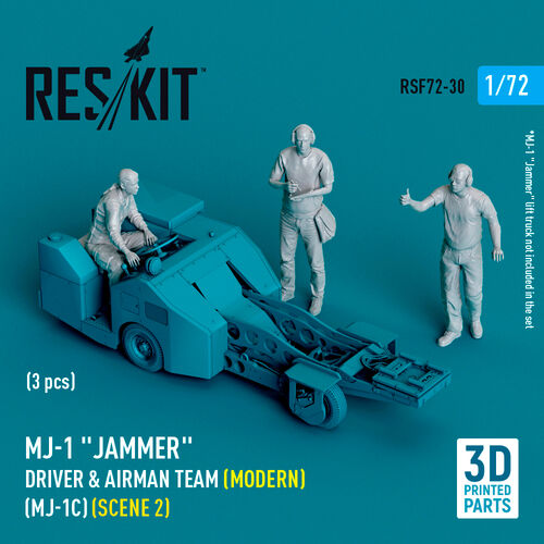 RES/KIT F72-0030 MJ-1 'Jammer' Driver And Airman Team (Modern) (MJ-1C) (Scene 2) (3pcs) (3D Printed)