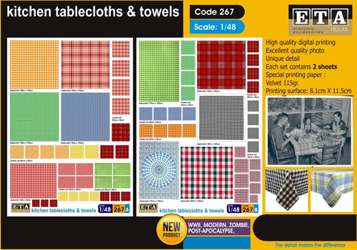 ETA DIORAMA ACCESSORIES 267 Kitchen Tablecloths & Towels