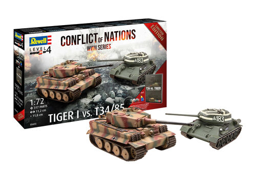 Revell 05655 Conflict of Nations WWII Series Model Set (Tiger I & T-34/85)