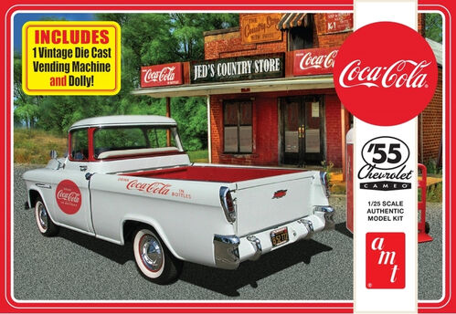 AMT/ERTL 1094 Chevy Cameo Pickup 'Coca-Cola' including a coke bottle dispenser (1955)