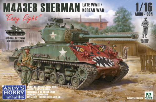 Andy's Hobby Headquarters 004 M4A3E8 Sherman Easy Eight Late WWII / Korean War