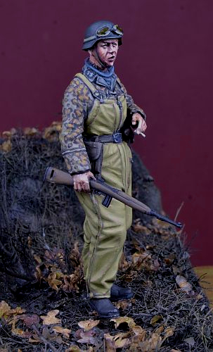 D-DAY miniature studio 35209 SS NCO in US tanker’s pants, Kampfgr. Hansen