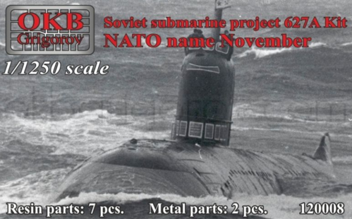 OKB Grigorov N120008 Soviet submarine project 627A Kit (NATO name November)