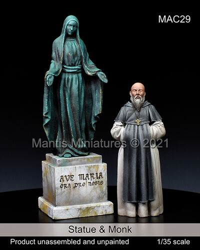 Mantis Miniatures MAC29 Statue & Monk