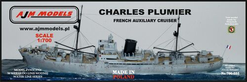 AJM Models 700-035 CHARLES PLUMIER French Auxiliary Cruiser