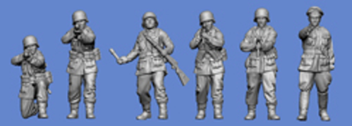 Germania-Figuren 72-WW2-145 Wehrmacht summer uniform 1940 - 42 Firing soldiers 6 figures
