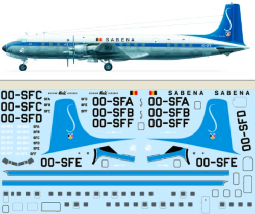 F-RSIN P3999 DC-7C - Sabena