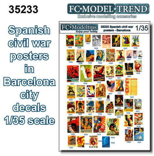 FC ModelTrend 35233 Spanish civil war posters, Barcelona
