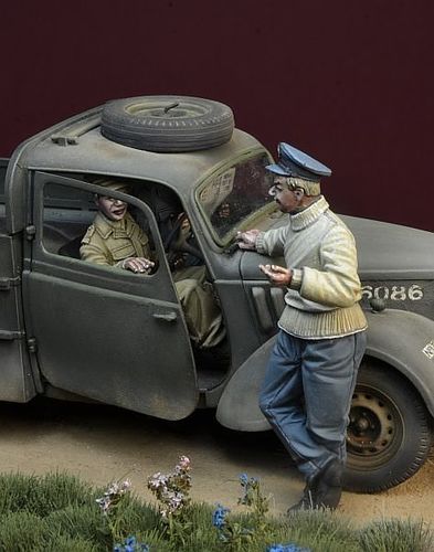 D-DAY miniature studio 35142 "War Flirtation" Battle of Britain 1940 3 figures set