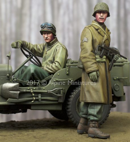 Alpine Miniatures 35243 WW2 US NCO & Driver Set (2 figs)