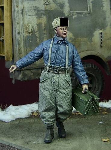 D-DAY miniature studio 35068 WWII Luftwaffe Mechanic Winter 1942-45