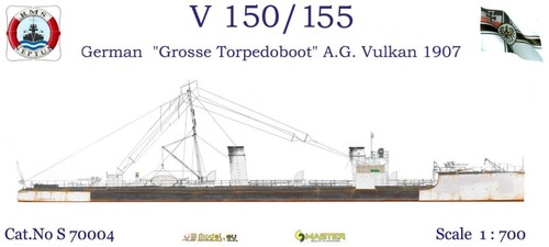 Choroszy Modelbud S70004 V150/V155 German "Grosse Torpedoboat" A.G. Vulkan 1907