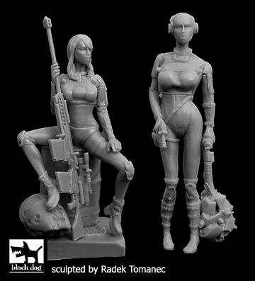Black Dog F35162 Woman hunters cyborgs set