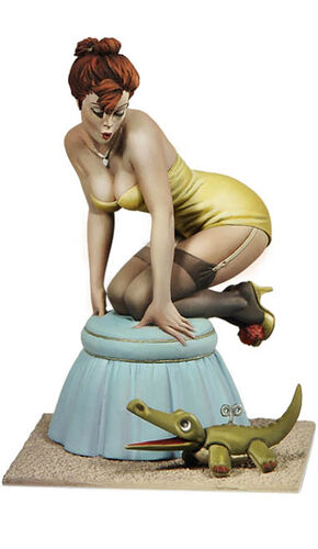 Andrea Miniatures PINUP30 Pin Up Series - Mind The Crocodile