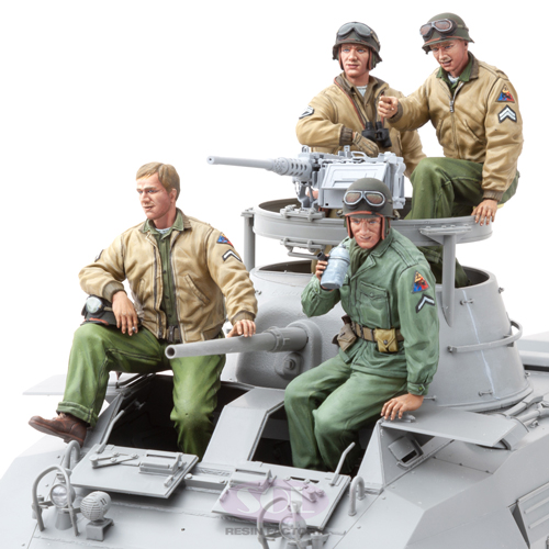 SOLMODEL MM716 US Army WWII M8 Crew (4 Figures)