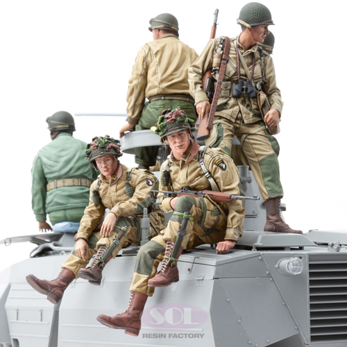 SOLMODEL MM722 US Army WWII Airborne Set (3 Figures)