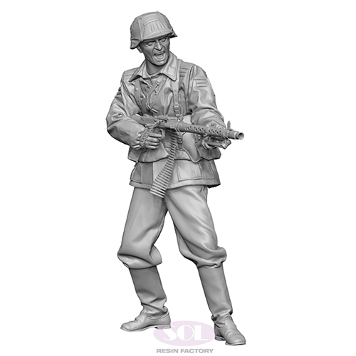 SOLMODEL MM643 German WWII Infantry MG34 Gunner (3D-Printed)