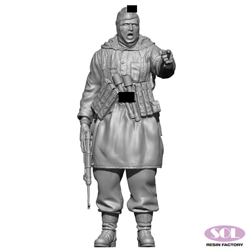 SOLMODEL MM605 German WWII Winter Infantry with MP40 (3D-Printed)